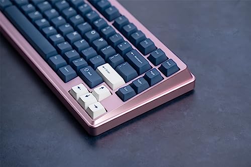 kfaPBT White on Navy Keycap Set for Mechanical Keyboard, 152 Keys Set Custom Keycap Set, Cherry Profile, Compatiable with 100%, 75%, 65%, 60% Keyboards