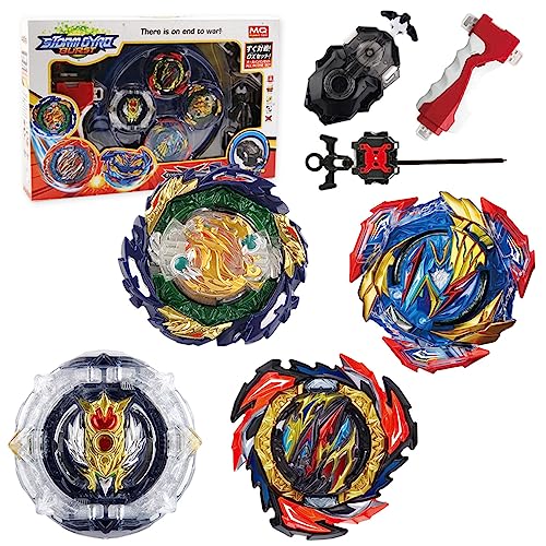 Esste Bey Battling Top Burst Stadium Battle Set, 4 Spinning Tops 2 Launchers 1 Arena Combat Game, Battling Game Toys Birthday Gifts for 8-12 Boys Children Kids