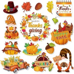 whaline 15pcs thanksgiving fridge magnets truck pumpkin turkey gnome refrigerator magnets thankful magnetic stickers for autumn holiday home office school kitchen locker decoration