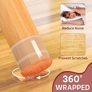 2023 New Chair Leg Floor Protectors 16Pcs- Silicone Chair Leg Protectors for Hardwood Floors - Chair Leg Caps Protectors - Furniture Leg Feet Protection Cover - Felt Furniture Pads Silicone Caps - M