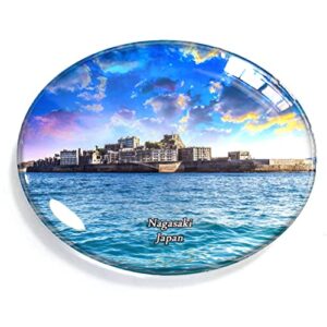 nagasaki japan magnet fridge refrigerator freezer magnet sticker souvenir decorations oval crystal magnet kitchen whiteboard