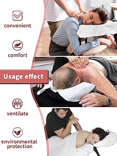 Disposable Face Cradle Covers, Kalolary Ultra Soft Non-Sticking Flat Face Rest Cover White Headrest Covers for Massage Tables, Chairs and Spa Bed (500pcs)