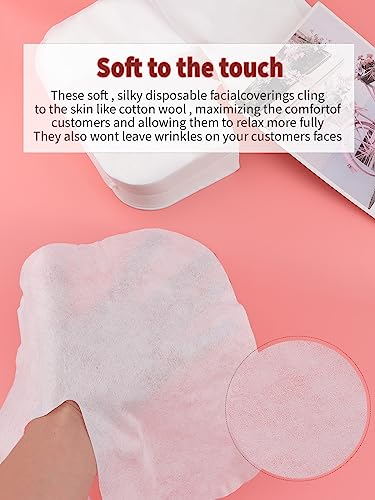 Disposable Face Cradle Covers, Kalolary Ultra Soft Non-Sticking Flat Face Rest Cover White Headrest Covers for Massage Tables, Chairs and Spa Bed (500pcs)