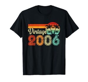 vintage 2006 18th birthday gift boys girls 18 year old retro t-shirt