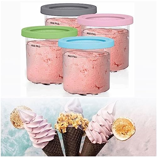 Creami Deluxe Pints, for Creami Ninja,16 OZ Pint Storage Containers Bpa-Free,Dishwasher Safe for NC301 NC300 NC299AM Series Ice Cream Maker