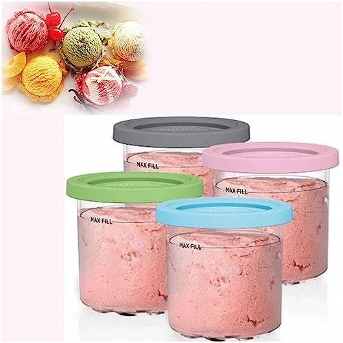 Creami Pints, for Ninja Creami Ice Cream Maker,16 OZ Ice Cream Pints Airtight and Leaf-Proof Compatible NC301 NC300 NC299AMZ Series Ice Cream Maker