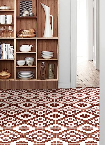 FloorPops 12-in by 12-in Terracotta Matias Peel & Stick Floor Tiles