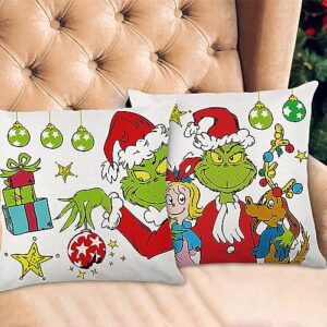 iKopink Christmas Pillow Covers - Christmas Throw Pillows Covers18x18 Set of 4,Pillow Covers for Christmas Decorations,Winter Farmhouse Cushion Cover for Sofa