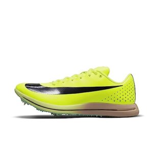 nike triple jump elite 2 track & field jumping spikes (m 10.5/w 12, volt/mint foam/vachetta tan/cave purple)