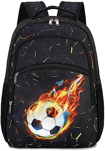 LOIDOU Kids Backpack Boys Soccer Kindergarten Preschool Backpacks Toddler Bookbag 16 Inch School Backpacks for Kids 3-8