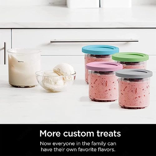 Creami Pints and Lids, for Creami Ninja Ice Cream,16 OZ Ice Cream Pints Cup Airtight and Leaf-Proof Compatible with NC299AMZ,NC300s Series Ice Cream Makers