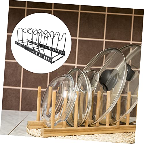 OSALADI Kitchen Shelf Lid Holder for Pots Pan Holder Lid Organizer Pots and Pans Pot Lid Organizer Pantry and Cabinet Holder Pot Lid Rack Pot Lid Stand Pot Rack Pot Lid Holders No Punching