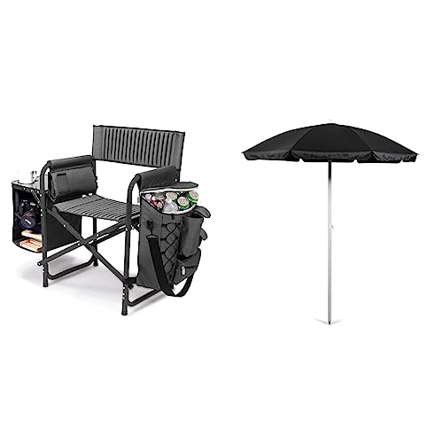 PICNIC TIME ONIVA - a Brand Fusion Original Design Outdoor Folding Chair & ONIVA - a Brand Outdoor Canopy Sunshade Beach Umbrella 5.5' - Small Patio Umbrella - Beach Chair Umbrella