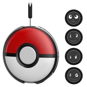 zaonool protective case for pokémon go plus + 2023, cover case for pokemon go plus plus with 4 silicone button caps & wrist strap, clear hard case for pokemon nintendo switch game accessories