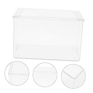 BUTIFULSIC Makeup Case Organizer Clear Organizer Box Food Tray Small Storage Bins with Lids Small Storage Containers Coffee Condiment Tea Bag Holder Pantry Organization Box Clear Tea Box Cafe