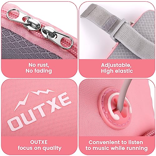 OUTXE Water Bottle Pouch for Stanley, Tumbler Pouch with Zipper Pocket for Women, Compatible With Stanley Quencher Adventure 40oz & IceFlow 20oz 30oz, Pink Stanley Cup Fanny Pack Accessory for Gym