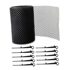 doitool 1 set anti-falling net roof gutter guard mesh fence net cover mesh strainer downspout filter plastic fencing sink nets plastic gutter guard plastic gutter guard net mesh black leaf