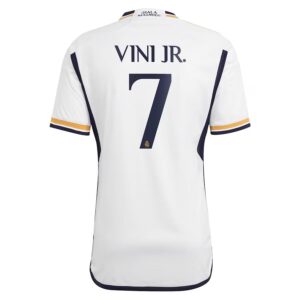 pro soccer specialists vini jr. #7 home soccer jersey 2023/24 (small) white