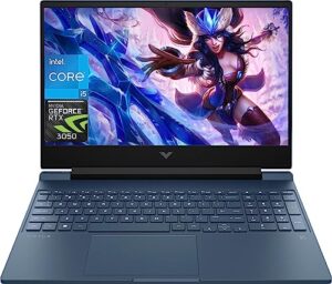 hp victus gaming laptop 2023 newest, 15.6" fhd 144hz display, intel core i5-13420h processor, nvidia geforce rtx 3050 graphics, 16gb ram, 1tb ssd, wifi 6, bluetooth, windows 11 home, blue