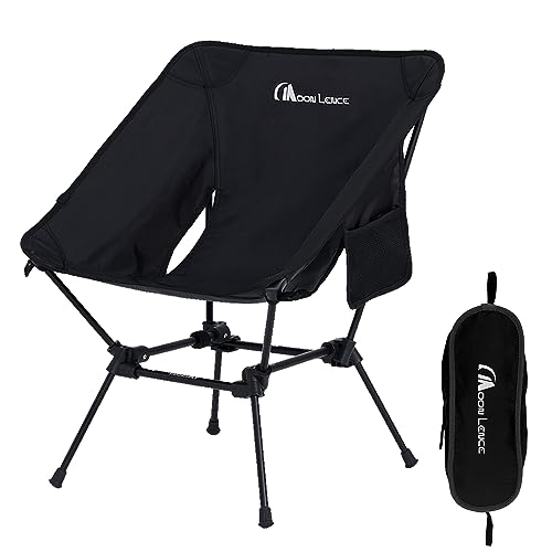 MOON LENCE Portable Camping Chair, Compact Backpacking Chair Folding Chair with Side Pockets Portable Chair Lightweight Heavy Duty for Hiking