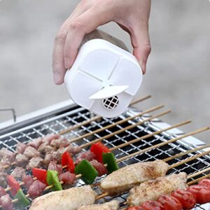 LONGSHENGDA 4-in-1 Transparent Portable BBQ Condiment Storage Box Spice Dispenser 4 Compartment with Lid Cooking BBQ Salt Pepper Shaker