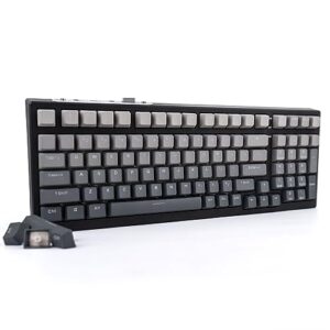 GEKUCAP Custom Keycaps, 123 Keys Gradient Grey Keycaps, PBT Double Shot Keycaps, Shine Through Backlit Keycaps, OEM Profile Keycap Set for Mechanical Keyboard 61/87/104/108 Cherry Mx Switches