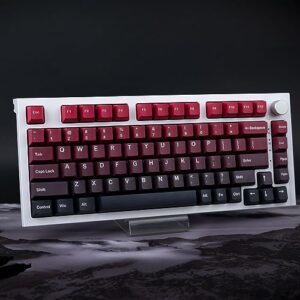 GEKUCAP Custom Keycaps, 124 Keys Gradient Red & Black Keycaps, Cherry Profile PBT Keycaps, Dye Sublimation Keycaps Set Fit for 61/68/87/104/108 Cherry Mx Switches Gaming Mechanical Keyboard