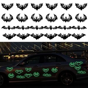 kanayu 24 pieces halloween magnets decoration glow halloween car magnet stickers luminous halloween fridge magnet bats magnetic stickers decorations for garage door car refrigerator party