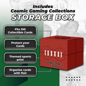 Deluxe Football Card Mystery Box | 100x Official Cards | 10x Hall of Famers | 10x Rookies | 4X Autograph or Relic Cards Guaranteed | by Cosmic Gaming Collections