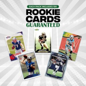 Deluxe Football Card Mystery Box | 100x Official Cards | 10x Hall of Famers | 10x Rookies | 4X Autograph or Relic Cards Guaranteed | by Cosmic Gaming Collections