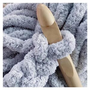 1pcs 250g/ball Soft Thick Line Chunky Chenille Wool Yarn Velvet Yarn Hand Knitting Crochet Yarn for DIY Blanket Cushion Giant Yarn (Color : 13-hui)