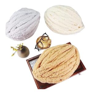 1pcs 250g/ball Soft Thick Line Chunky Chenille Wool Yarn Velvet Yarn Hand Knitting Crochet Yarn for DIY Blanket Cushion Giant Yarn (Color : 13-hui)