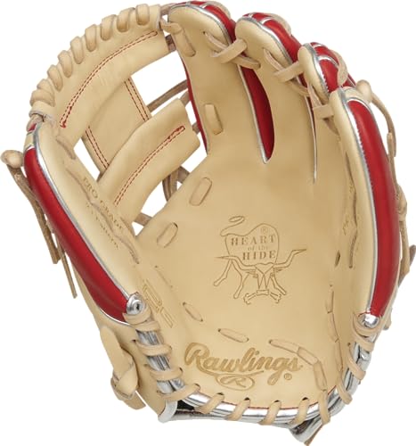 Rawlings | HEART OF THE HIDE R2G Baseball Glove | Right Hand Throw | 11.5" - Pro I-Web | Camel/Scarlet