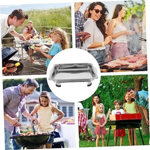 Hoement Stainless Steel Furnace Breakfast Tray BBQ Serving Tray Table Trays for Eating Stainless Steel Serving Platters Rectangular Chafing Dishes Rectangular Buffet Tray Buffet Pans Food