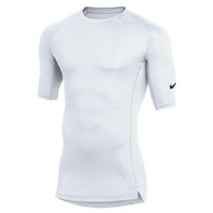 Nike Mens Pro Fitted Half Sleeve Tee (Large, White)