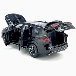 Highlander XSE AWD Hybrid 2021 Model Car 1/32 Scale Diecast Toy Cars Metal Alloy Die-cast Vehicles, Doors Open, Light Sound, Turning Wheel, Collection for Men, Kids Toys for Boys Gifts, Black