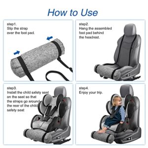 Car Seat Foot Rest for Kids, Car Seat Foot Rest for Toddlers, Leg Rest for Car Seat Kids Adjusts to Any Carseat Or Toddlers Booster Seat Car Seat Travel Accessories