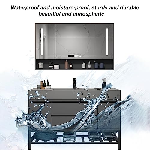 Small Bathroom Vanity,Bathroom Vanity with Sink Vanity Cabinet,Modern Undermount Small Single Bathroom Cabinet Set,Small Bathroom Vanity Wall Mounted,with Ceramic Sink ( Color : Wall cabinet , Size :