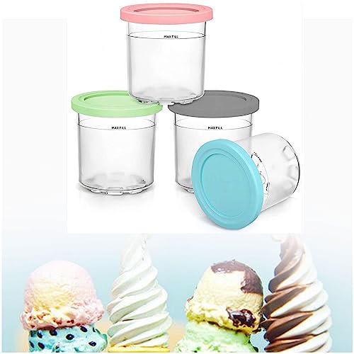 Creami Pints, for Creami Ninja,16 OZ Ice Cream Pint Cooler Bpa-Free,Dishwasher Safe Compatible NC301 NC300 NC299AMZ Series Ice Cream Maker