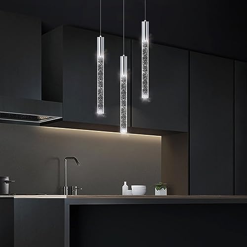 Modern Mini Pendant Lights Dining Room Chandelier 3 Lights Set Pendant Lighting for Kitchen Island Light Fixture Small Chandelier Pendants Bedroom Light Chrome