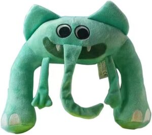 wsngic garten of banban 3 plush 10.5" the green elephant monster horror stuffed figure toys stuffed animal lennys plush doll halloween christmas birthday gift for kids and fan