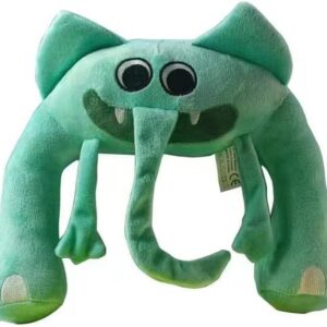 Wsngic Garten of Banban 3 Plush 10.5" The Green Elephant Monster Horror Stuffed Figure Toys Stuffed Animal Lennys Plush Doll Halloween Christmas Birthday Gift for Kids and Fan