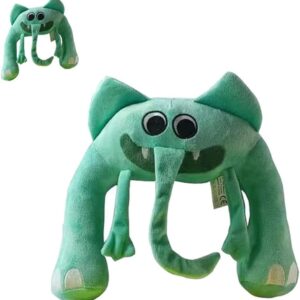 Wsngic Garten of Banban 3 Plush 10.5" The Green Elephant Monster Horror Stuffed Figure Toys Stuffed Animal Lennys Plush Doll Halloween Christmas Birthday Gift for Kids and Fan