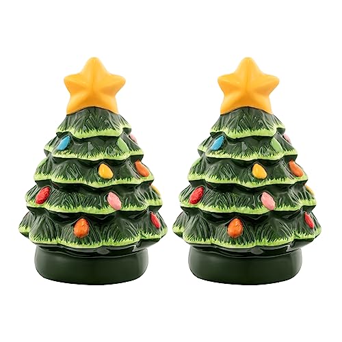 Mr. Christmas Green Tree Salt and Pepper Salt & Pepper Shakers, One Size