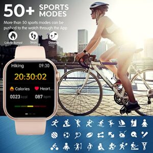 Smart Watch for Men Women,Blood Glucose Smartwatch with Blood Pressure Heart Rate Monitor 1.88" Touch Screen Bluetooth Watch (Make/Answer Call),IP67 Waterproof Smart Watch for Android iOS Phones Gold