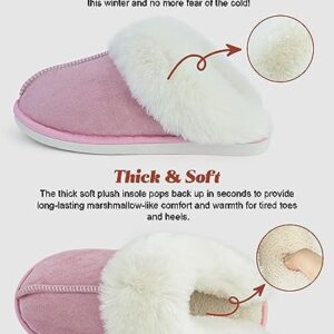 Plush House Slippers for Women Men, Fluffy Soft Warm Home Slippers, Winter House Shoes Indoor and Outdoor, Cloud slippers slides for Women Men