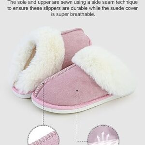 Plush House Slippers for Women Men, Fluffy Soft Warm Home Slippers, Winter House Shoes Indoor and Outdoor, Cloud slippers slides for Women Men