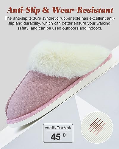 Plush House Slippers for Women Men, Fluffy Soft Warm Home Slippers, Winter House Shoes Indoor and Outdoor, Cloud slippers slides for Women Men