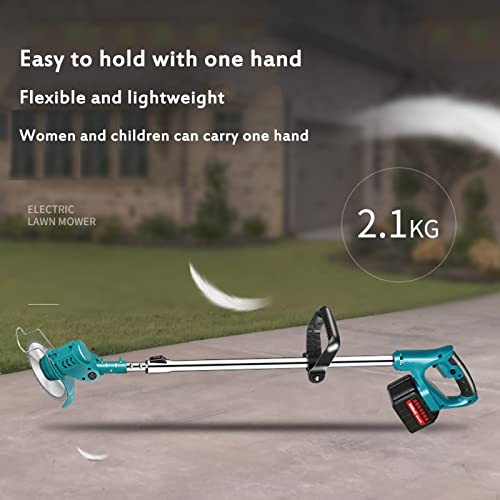 Stringless Weed Trimmer,Electric Weed Lawn Edger Eater Cordless Grass String Trimmer Cutter Tool & 2 24v Battery, Lawn Mower Stringless Trimmer Edger Lawn Tool，Lightweight Portable for Yards