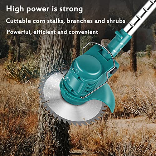 Stringless Weed Trimmer,Electric Weed Lawn Edger Eater Cordless Grass String Trimmer Cutter Tool & 2 24v Battery, Lawn Mower Stringless Trimmer Edger Lawn Tool，Lightweight Portable for Yards